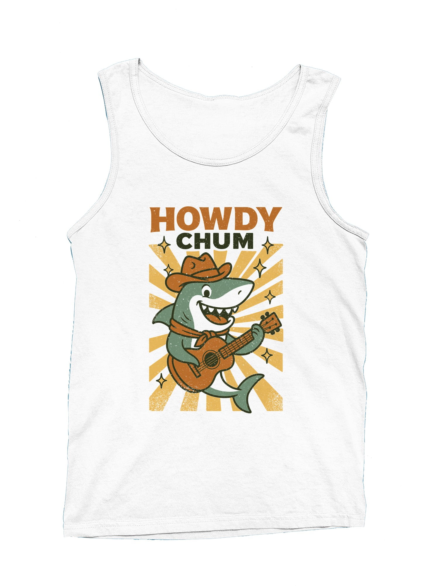 Howdy Chum Shark with Guitar Men's Tank Top - Walmart.com