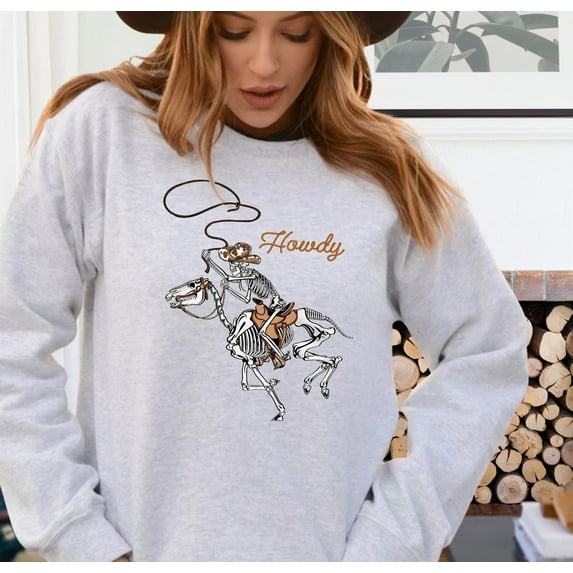 Howdy Cowboy Sweatshirt: Retro Western Party All Size S-5Xl - Walmart.com