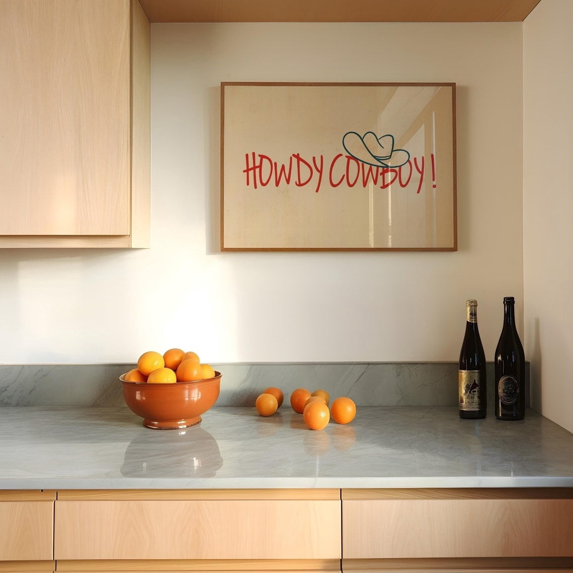 Howdy Cowboy Wall Art Western Decor Vintage Retro Poster Wild West ...