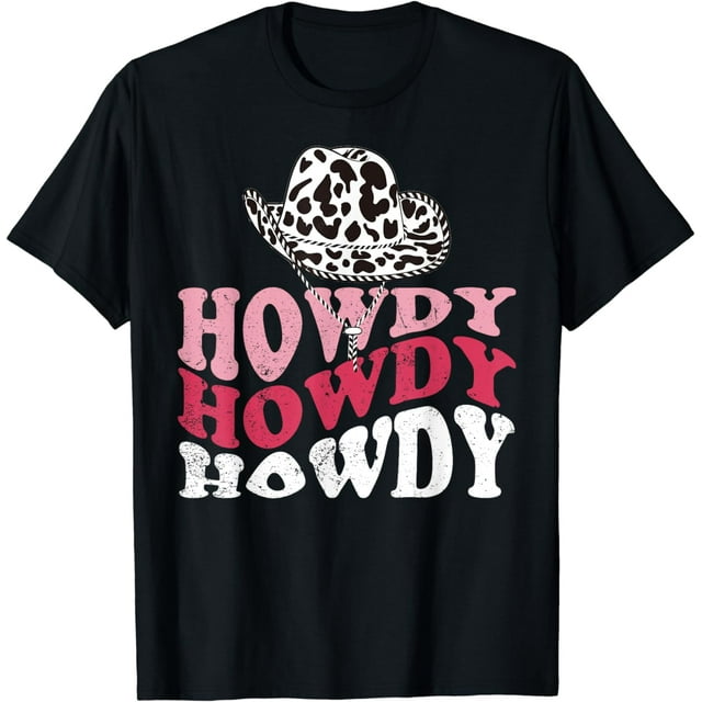 Howdy Cowgirl Rodeo Graphic Tees Dairy Cow Print T-Shirt - Walmart.com