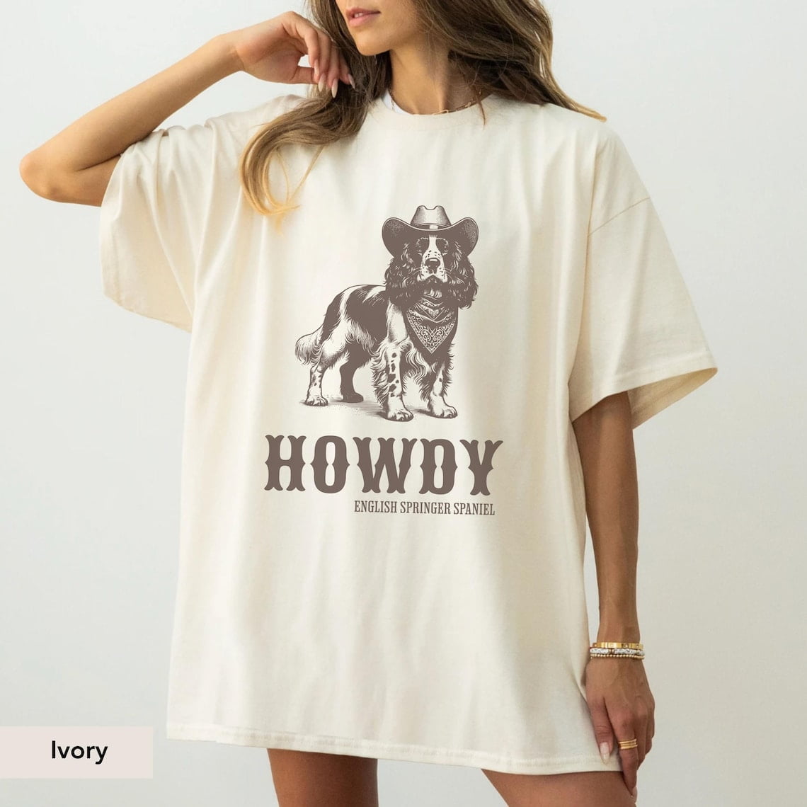 Howdy English Springer Spaniel Cowboy Shirt, English Springer Spaniel ...