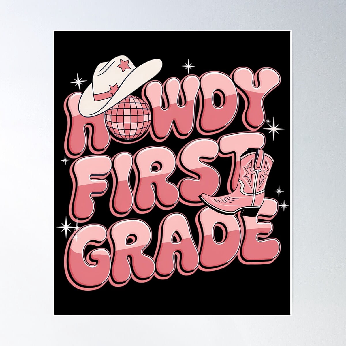 Howdy First Grade Cowgirl Teacher 1St Grade Back To School Poster Wall ...