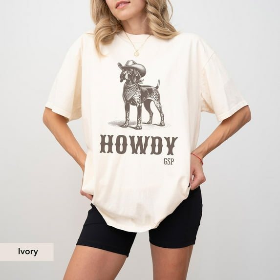 Howdy German Shorthaired Pointer Cowboy Shirt, Gsp Shirt, German ...