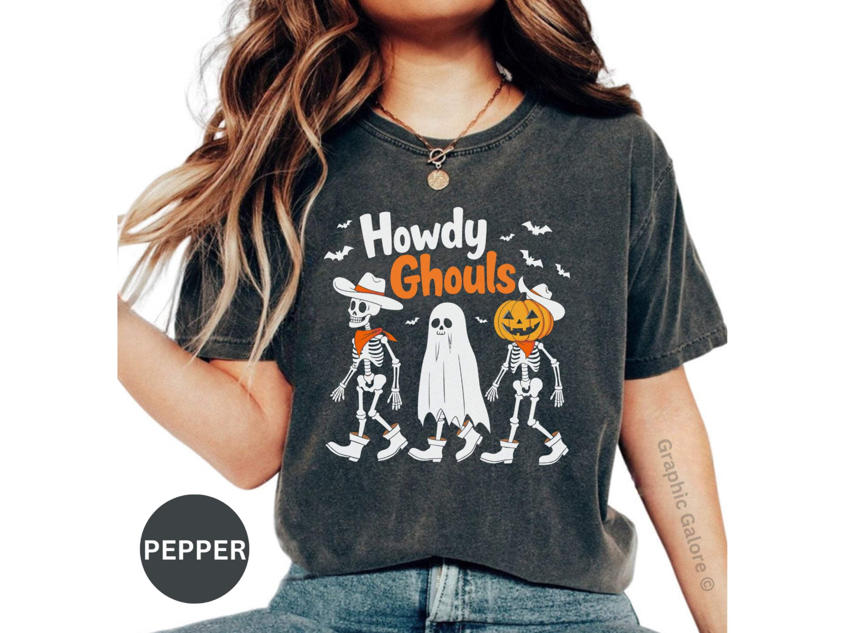 Howdy Ghouls Shirt, Halloween Party Shirt, Pumpkin Western Shirt ...