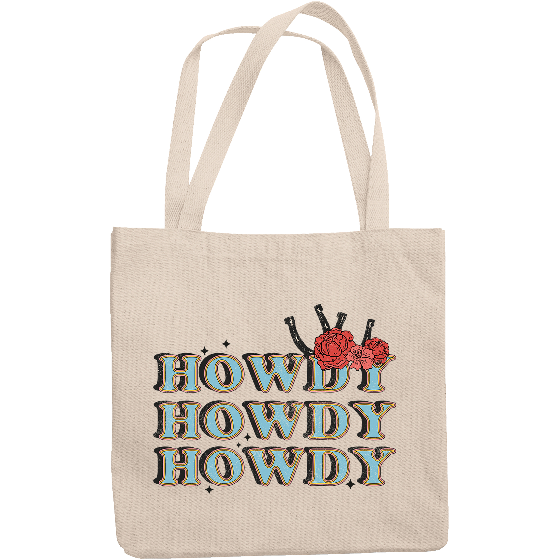Howdy Howdy Howdy, Retro Western Desert Themed Art Merch Gift, 12oz Canvas Tote Bag - Walmart.com