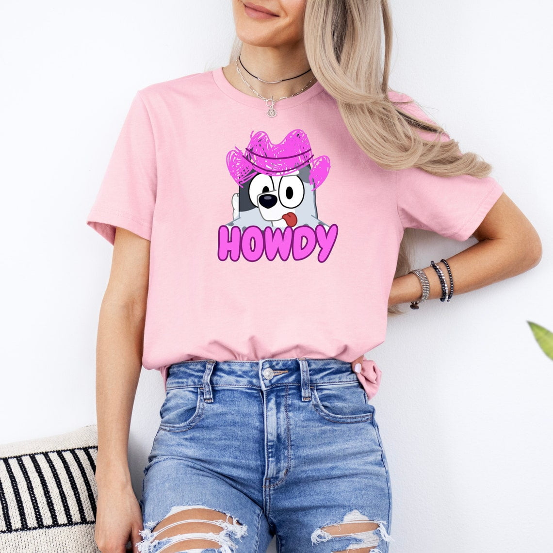Howdy Muffin Heeler Cowboy Hat Bluey T-Shirt | Bluey Show Faceytime ...