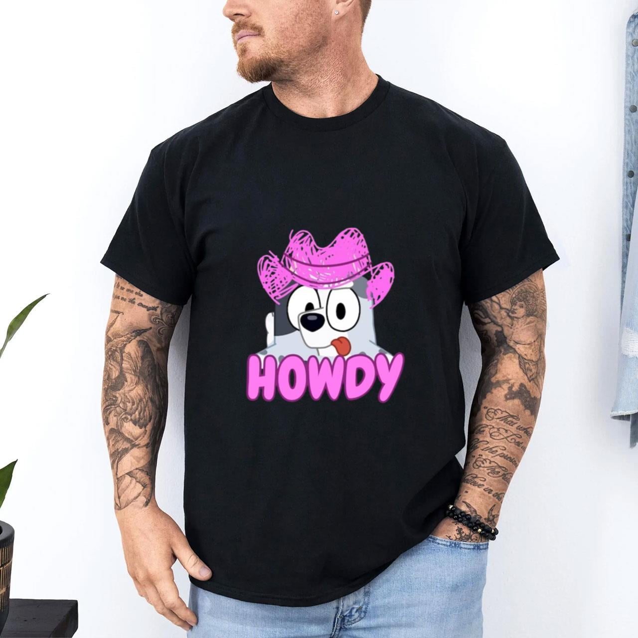 Howdy Muffin Heeler Cowboy Hat Tee Shirt Bluey Show Faceytime Episode ...