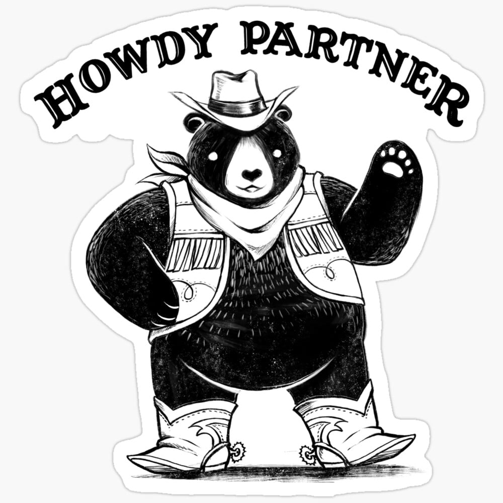 Howdy Partner Sticker Phone Decal Water Bottle Stickers Car Decals ...