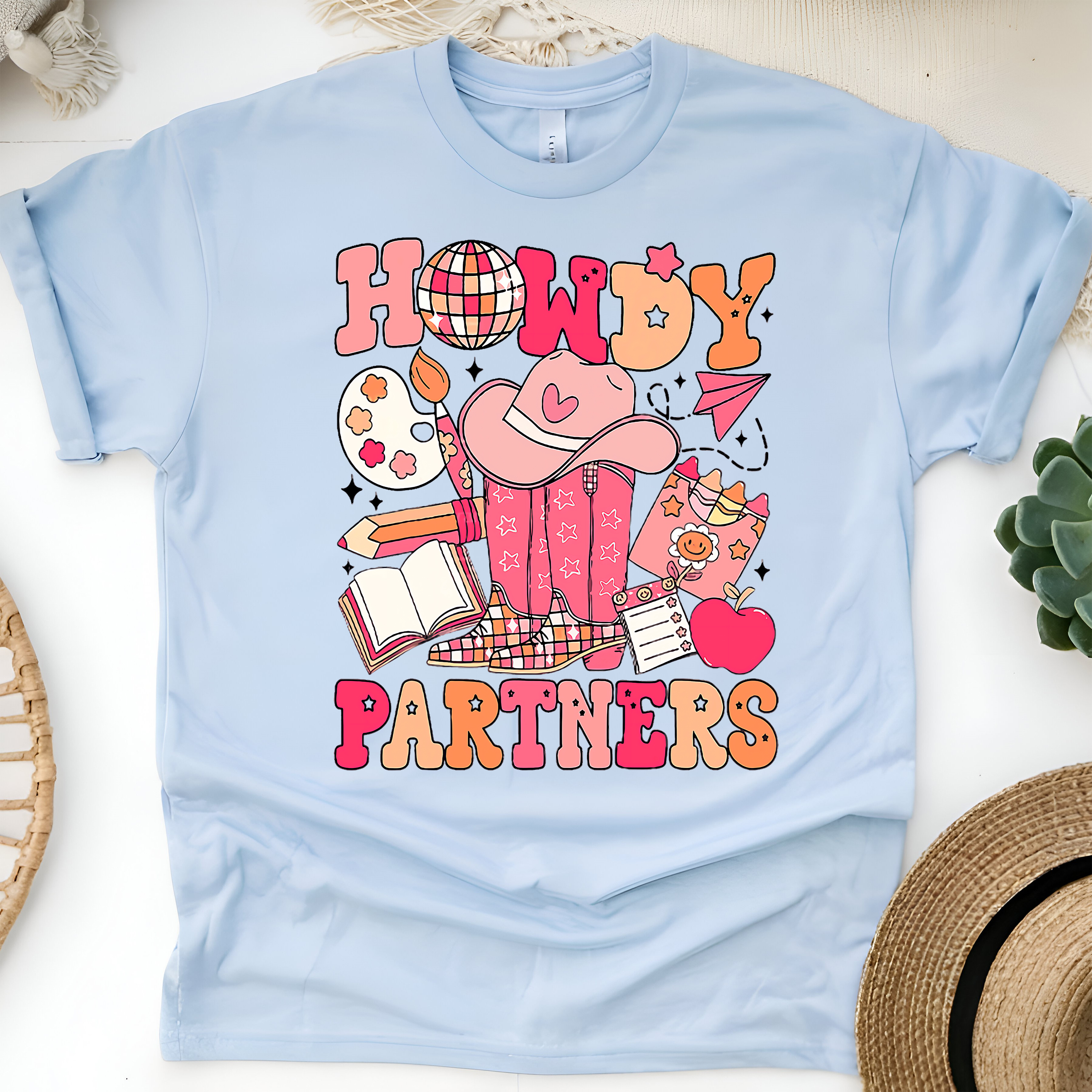 Howdy Partners Western Classroom Shirt – Teacher Cowboy Theme Tee ...