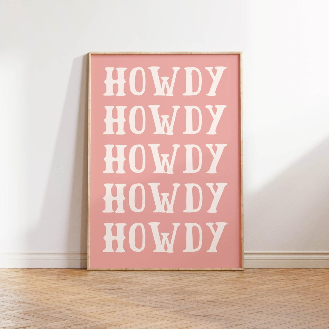 Howdy Poster Western Wall Art Typography Print Minimalist Western Art ...