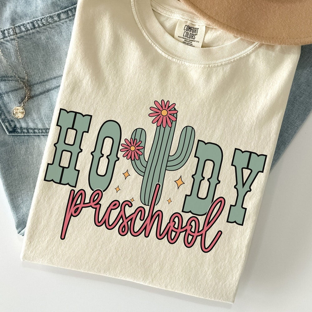 Howdy Preschool Teacher Shirt, Color Rodeo Pre-K Teacher Shirt ...