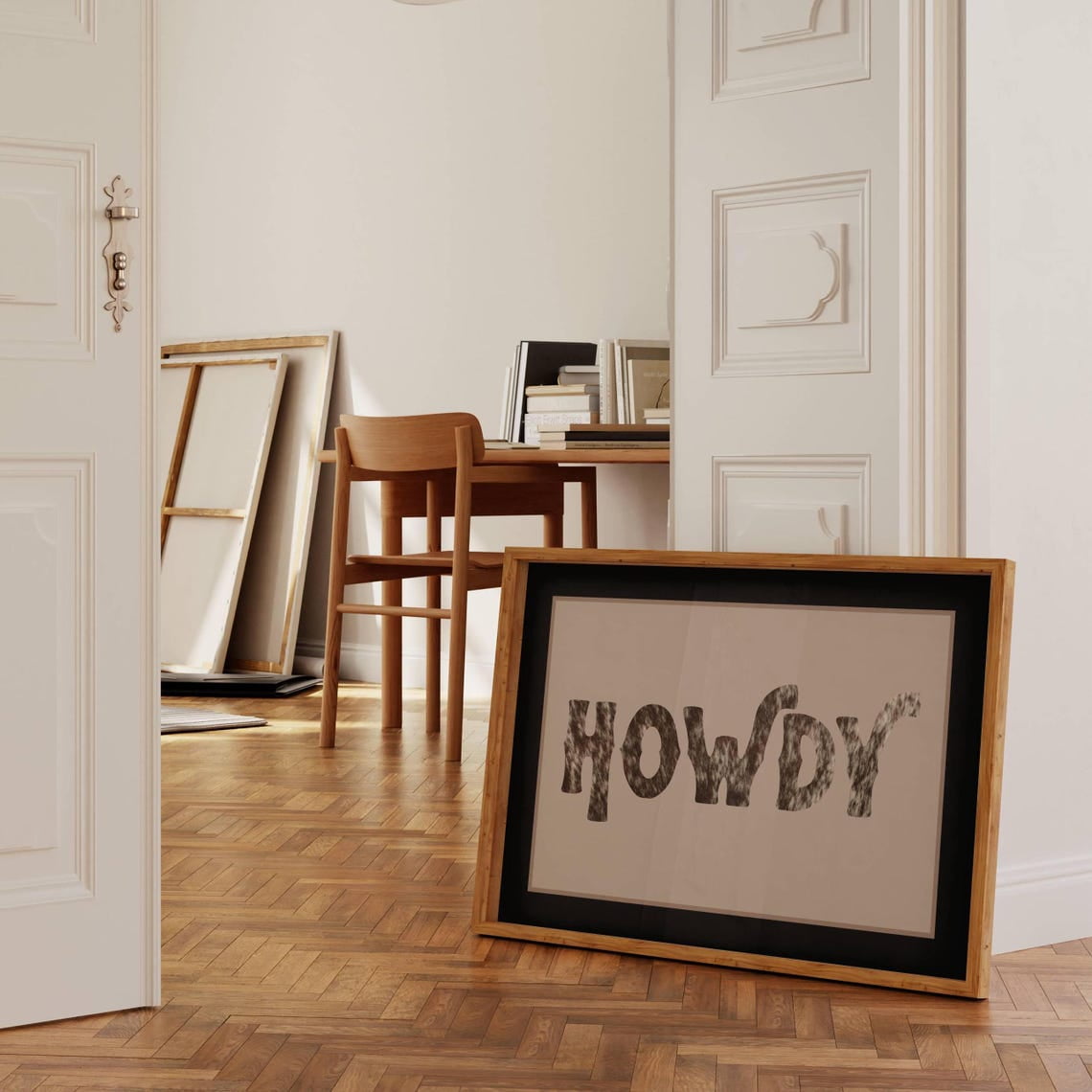 Howdy Print, Cowhide Typography, Horizontal Poster, Trendy Cowgirl ...