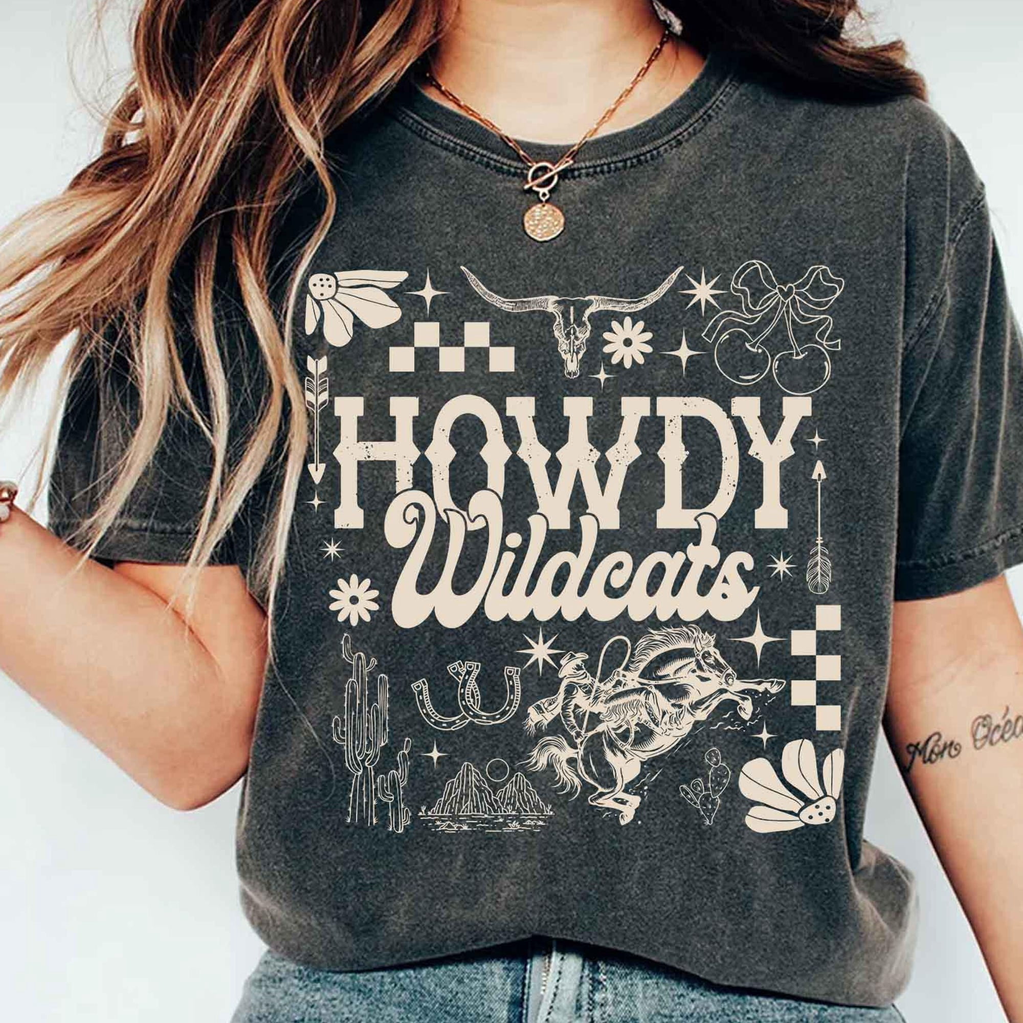 Howdy School Spirit Comfort Colors Teacher Mascot Shirt - Vintage ...