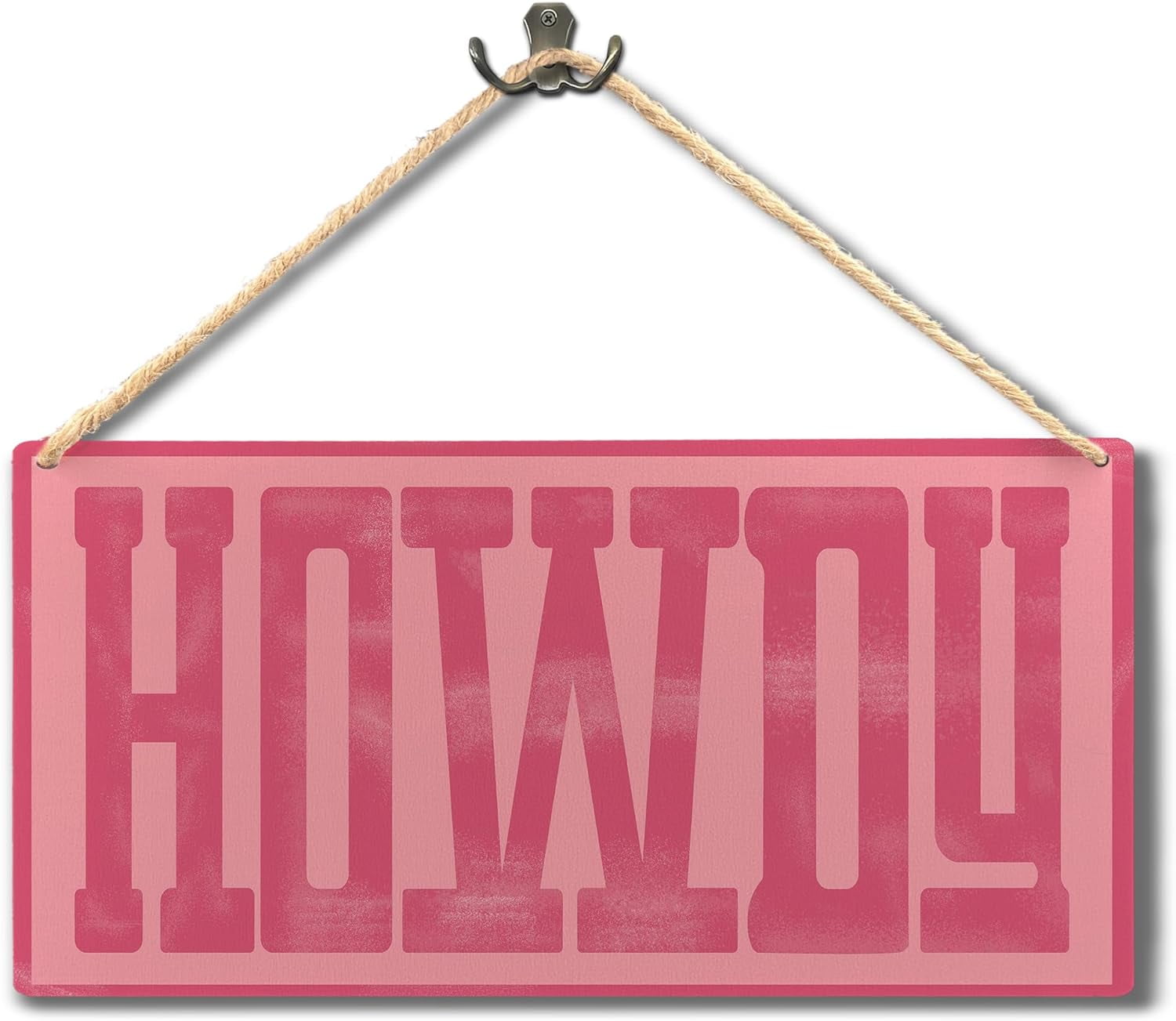 Howdy Sign, Hot Pink Preppy Howdy Western Wood Signs Wall Hanging, Pink ...