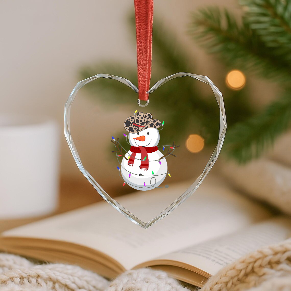 Howdy Snowman Cowboy Hat Western 2023 Ornament Home Decoration, Crystal ...