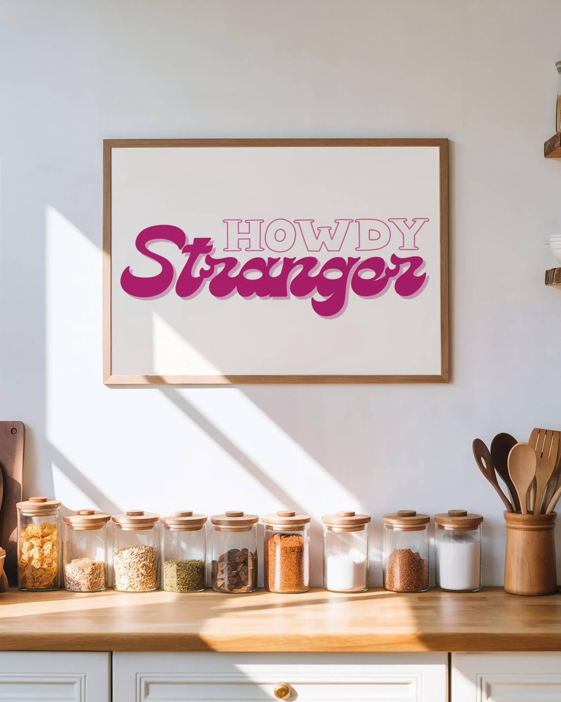 Howdy Stranger Pink Cowboy Wall Art Print Cowboy Decor Western Wall Art ...