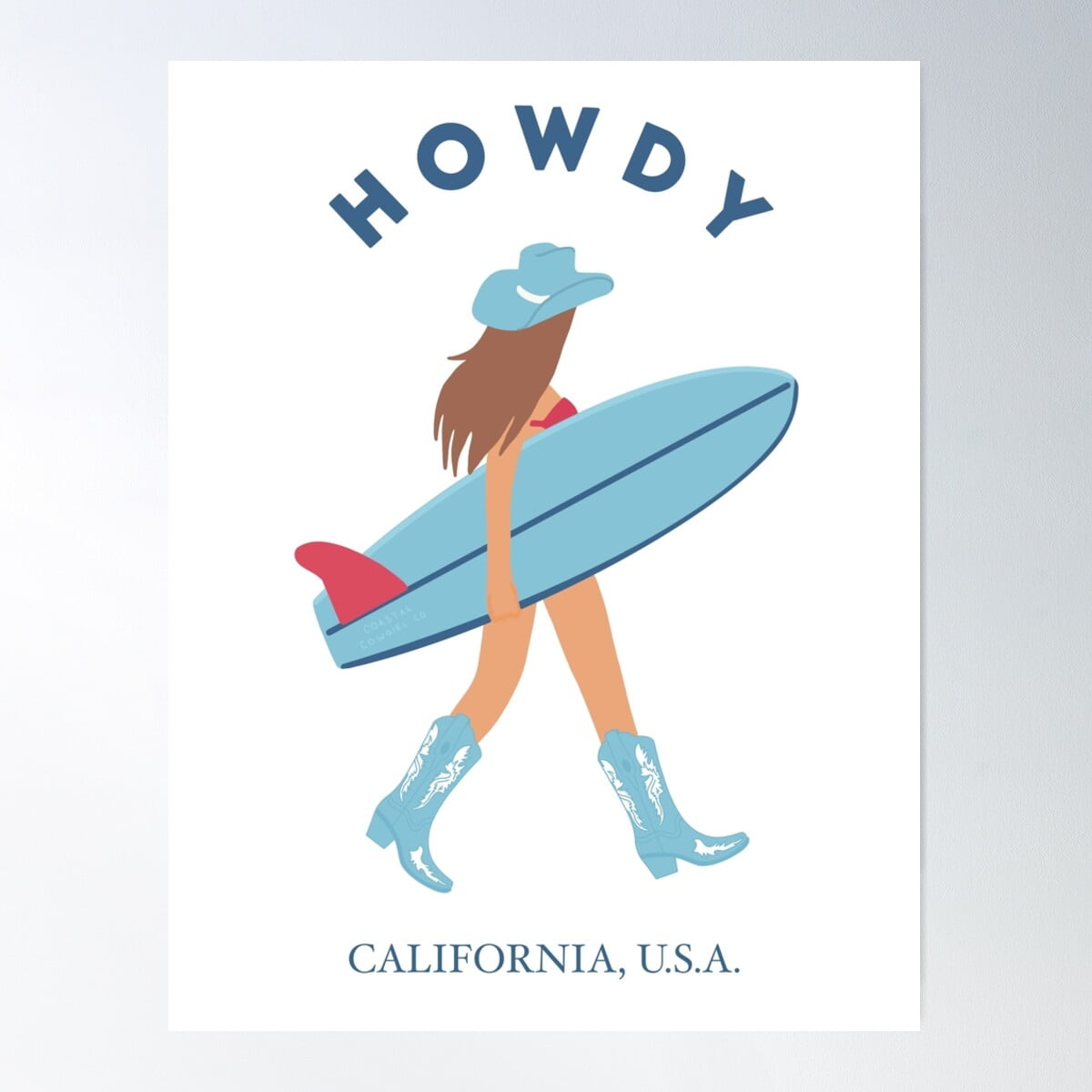Howdy, Surfs Up Poster, 24x36 UNFRAMED - Walmart.com