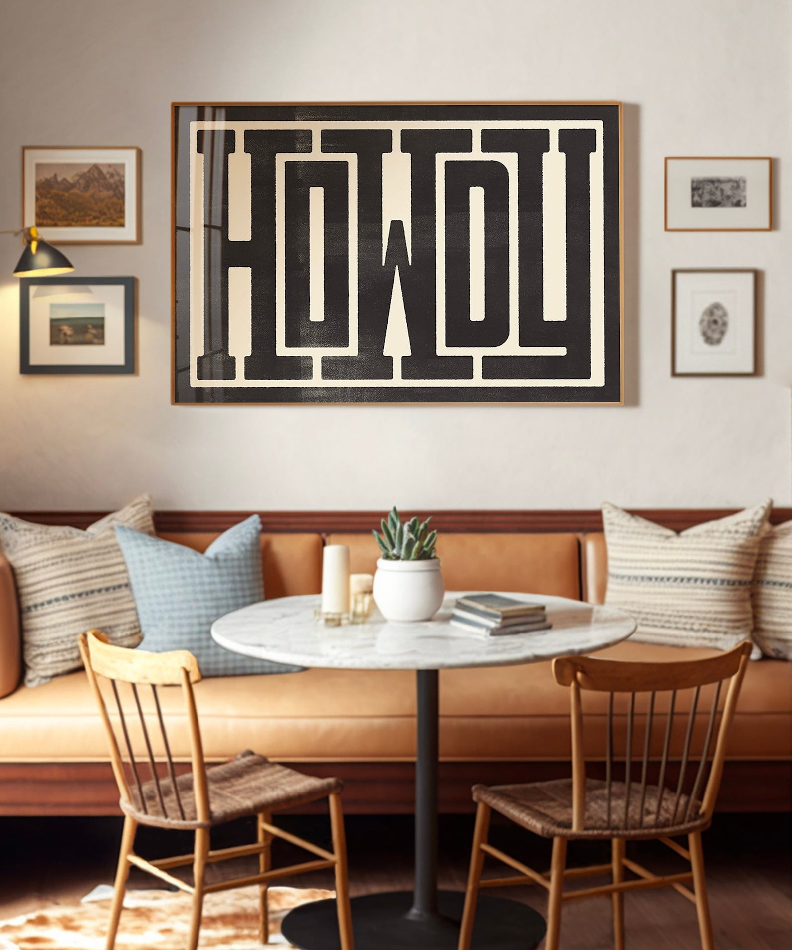 Howdy Typography Art Print, Western Decor, Southwestern Wall Art ...