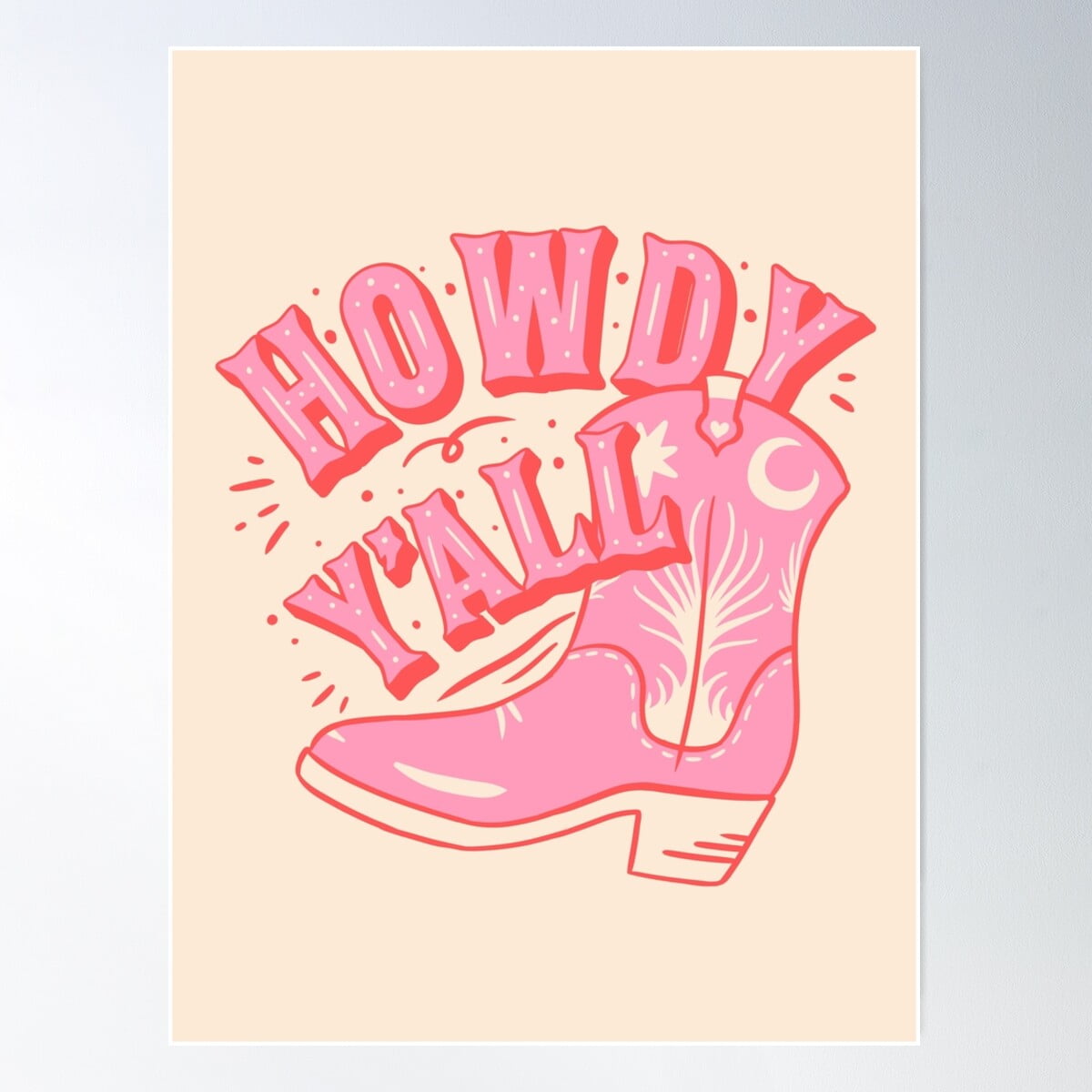 Howdy Yall | Howdy Y'All Cowboy Boot | Preppy Space Cowgirl Aesthetic ...