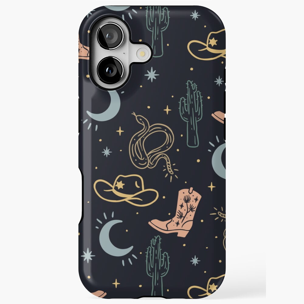 Howdy Yall Western Cowgirl Rodeo Moon Stars Phone Case 17 16 15 14 13 ...