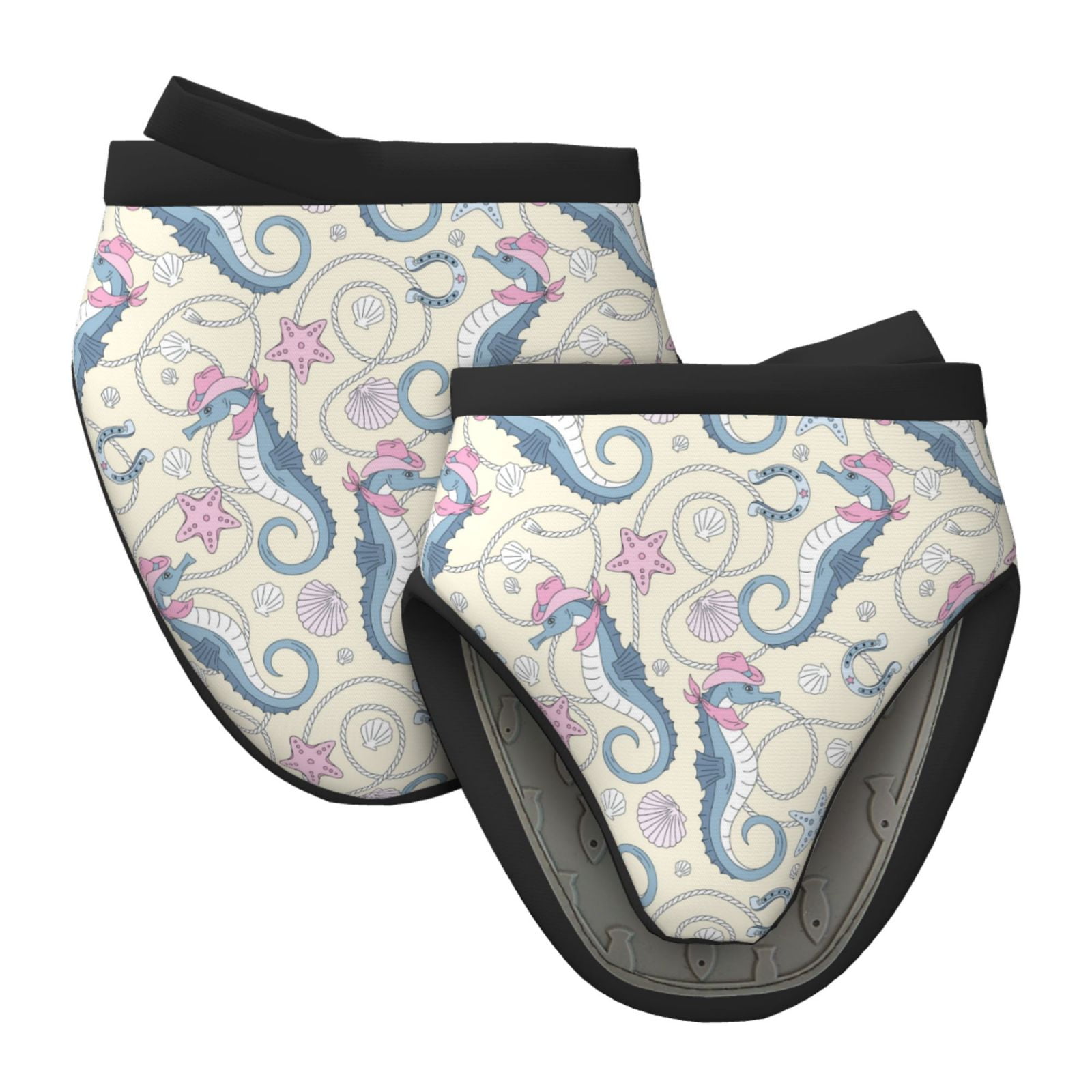 Howdy sea horse cowboy western Oven Mitts Heat Resistant - Soft Lining ...