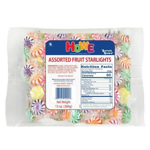 Howe Assorted Fruit Starlight Hard Candy, 13 oz, Bag - Walmart.com