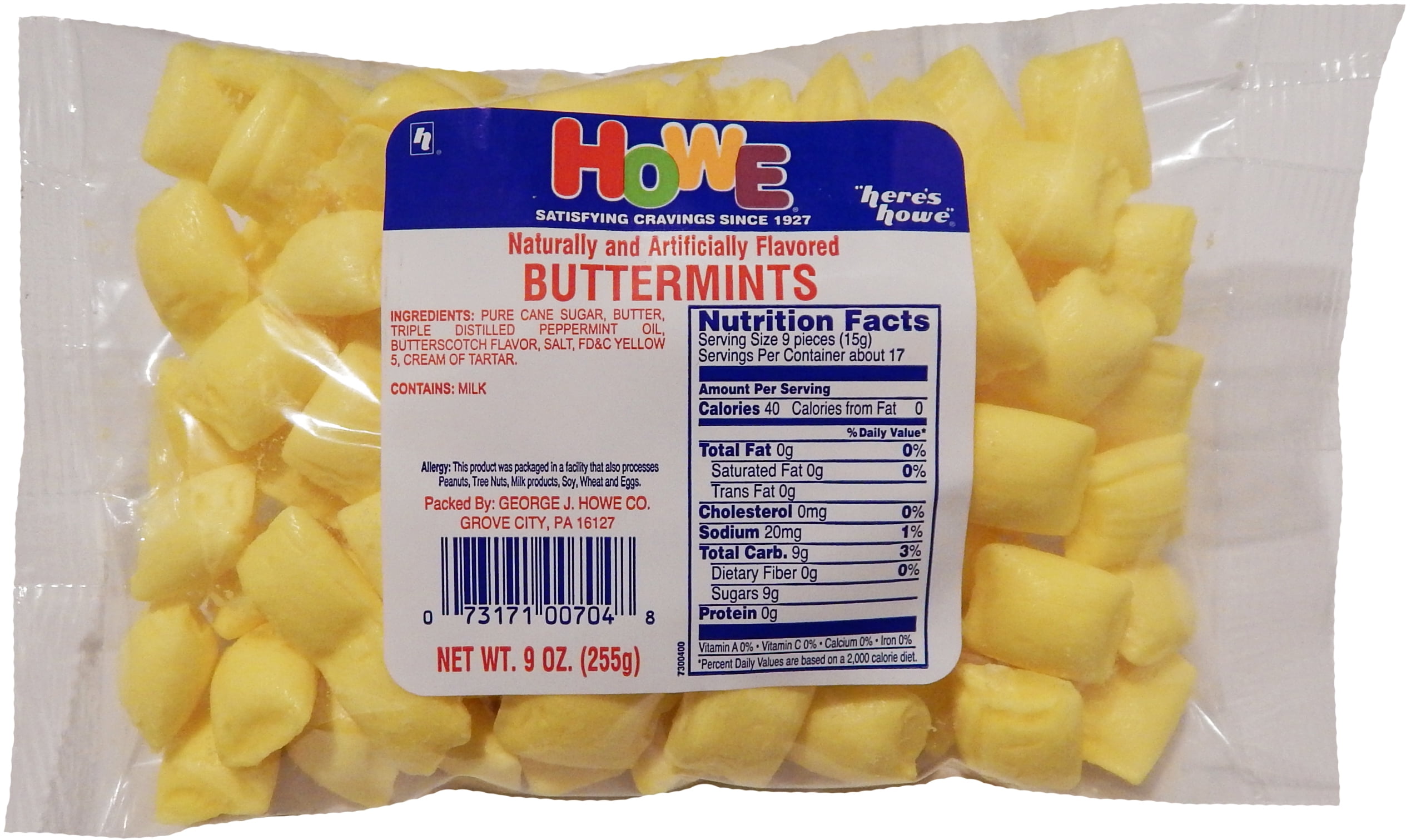 Howe Buttermints, Mint Candy 9 oz Bag - Walmart.com