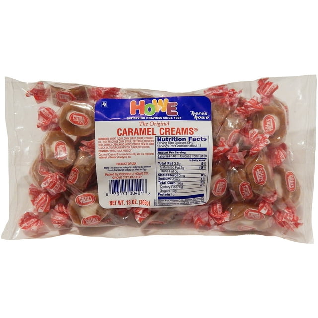 Howe Caramel Creams Caramel Candy, 13 oz, Bag - Walmart.com