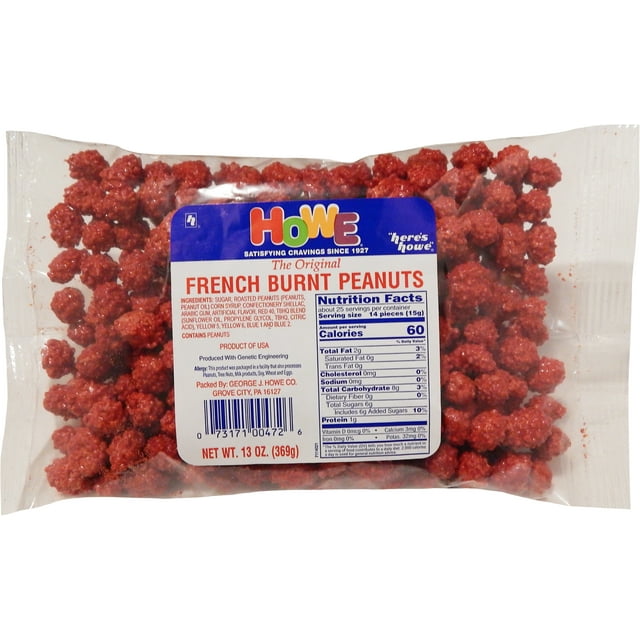 Howe French Burnt Peanuts, Edible Nuts 13 oz Bag - Walmart.com