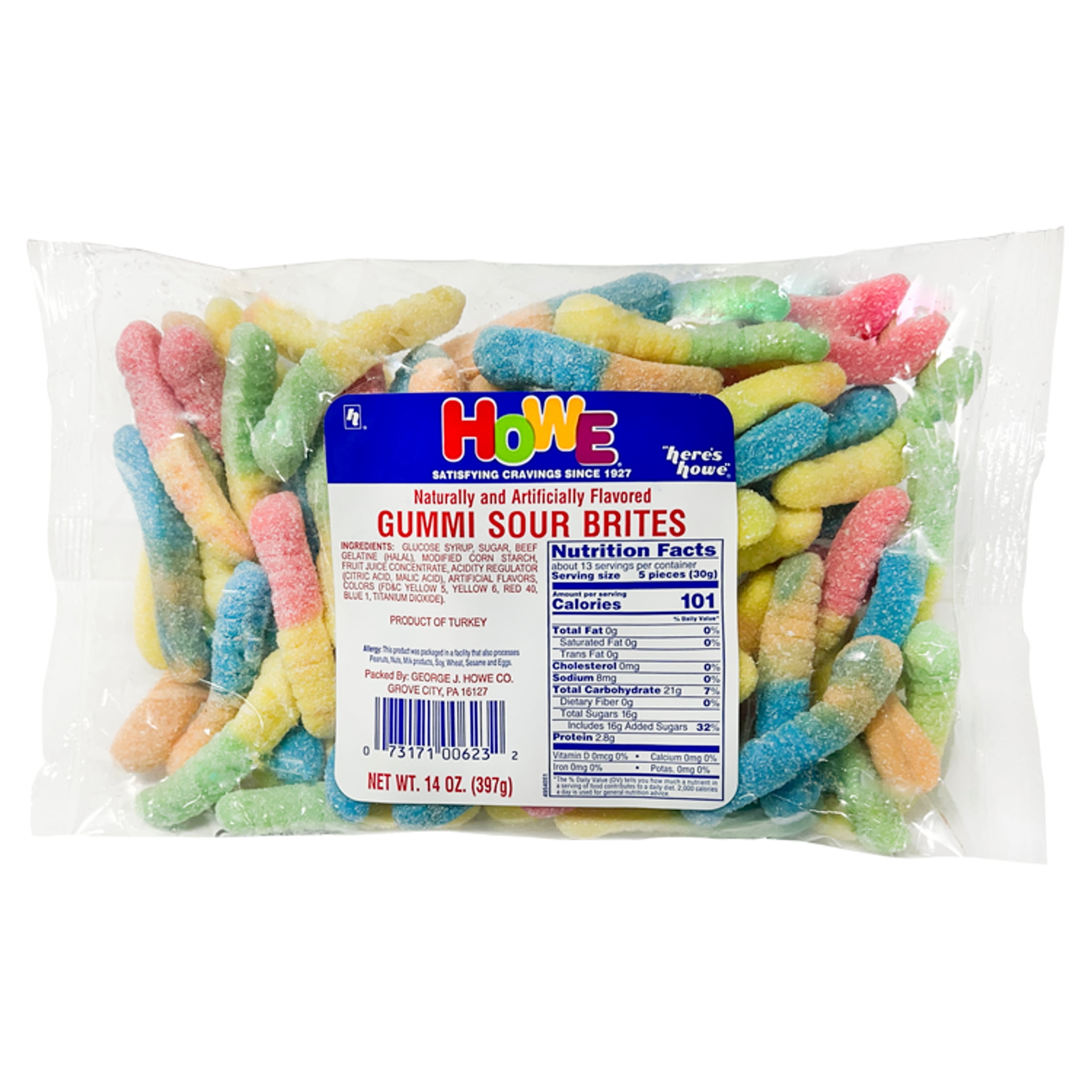 Howe Gummi Sour Worms Gummy Candy, 14 oz, Bag - Walmart.com