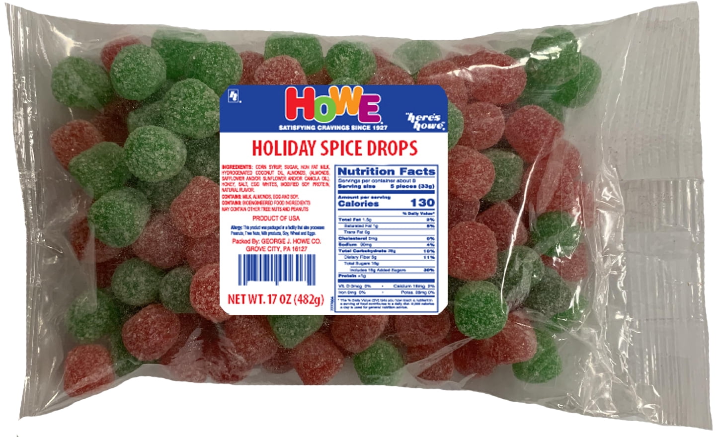 Howe Holiday Spice Drops Gummy Candy, 17 oz, Bag - Walmart.com