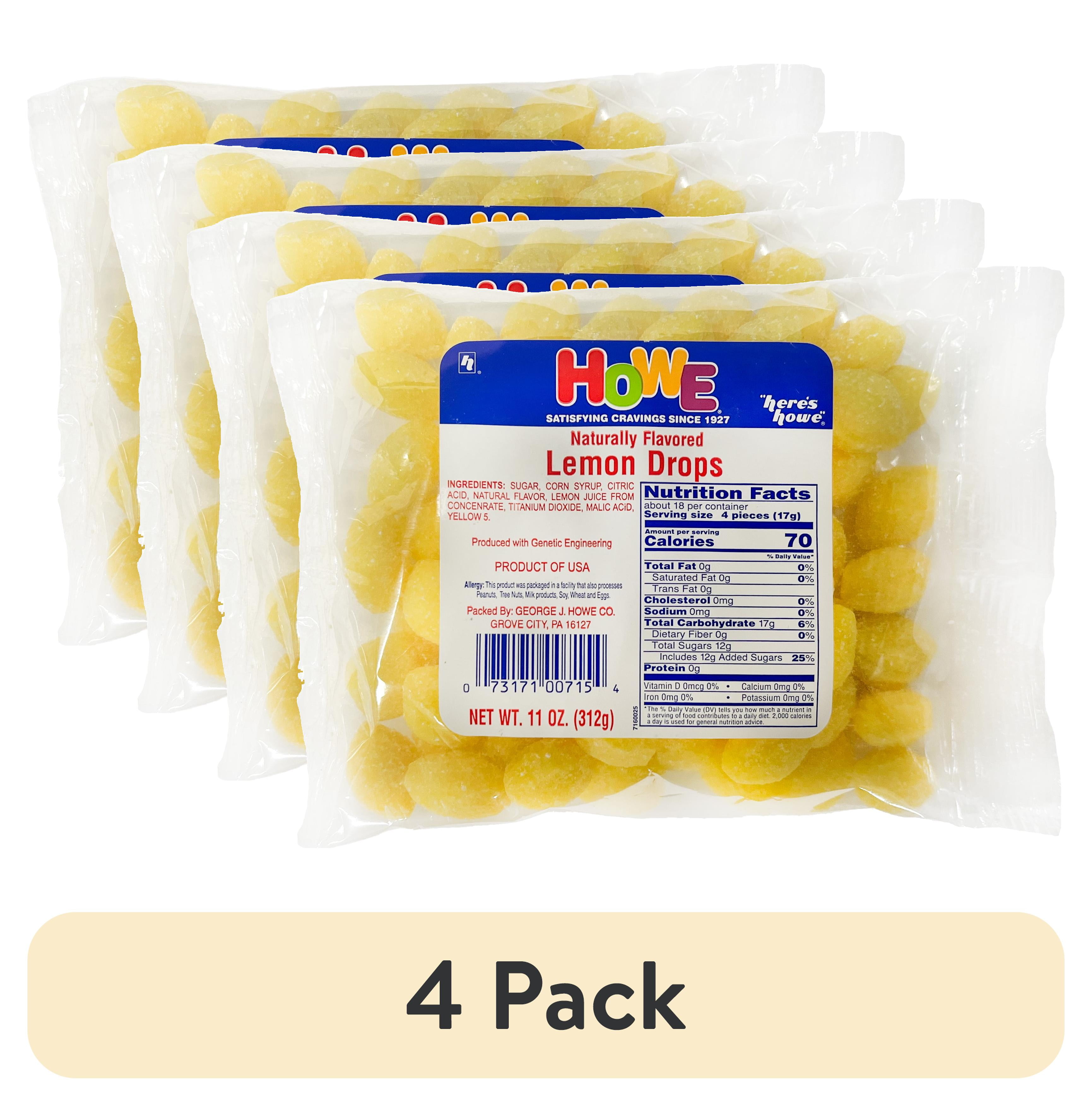 (4 pack) Howe Lemon Drops, Hard Candy 11 oz, Bag - Walmart.com