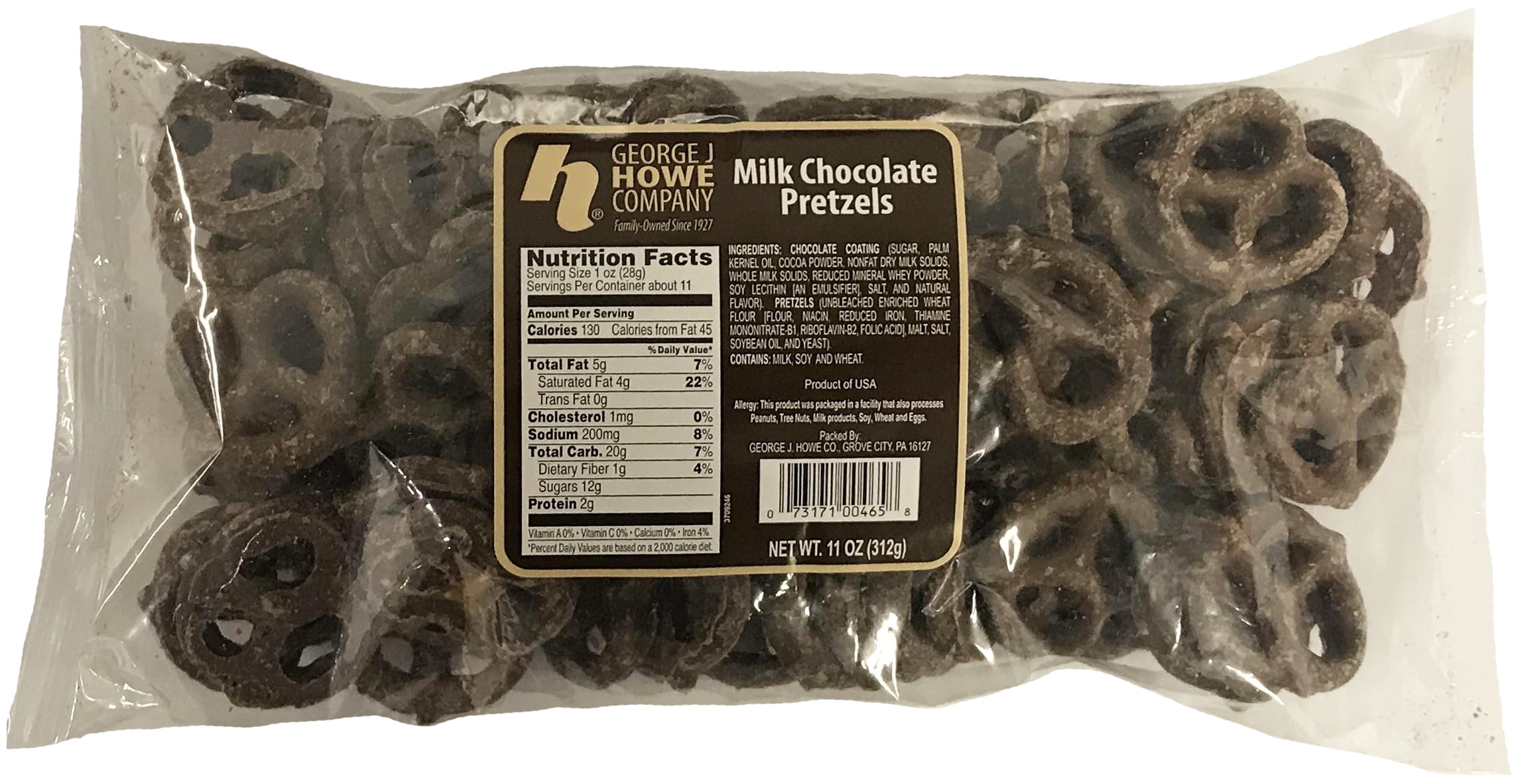 Howe Milk Chocolate Pretzels Chocolate Candy, 11 oz, Bag - Walmart.com