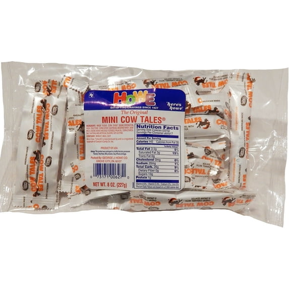 Howe Mini Cow Tales, Chewy Candy 8 oz Bag - Walmart.com