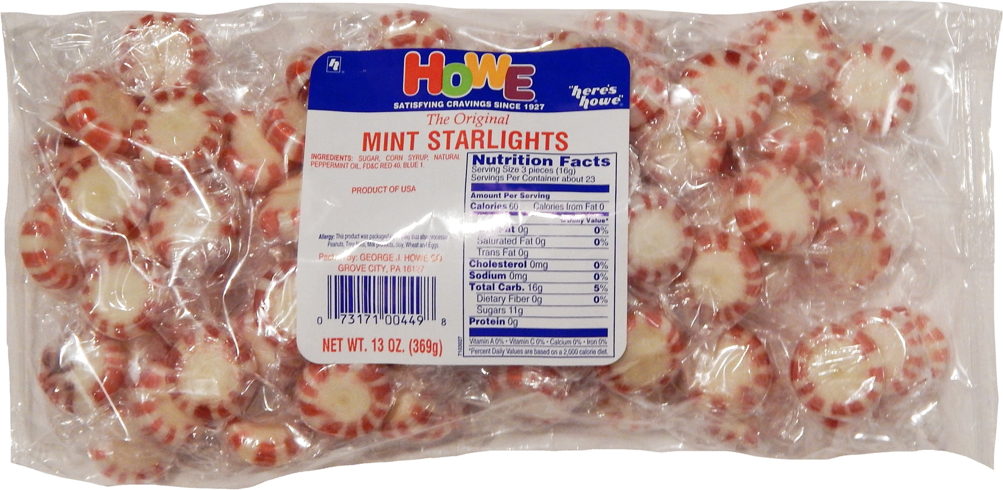 Howe Mint Starlights Mint Candy, 13 oz, Bag - Walmart.com
