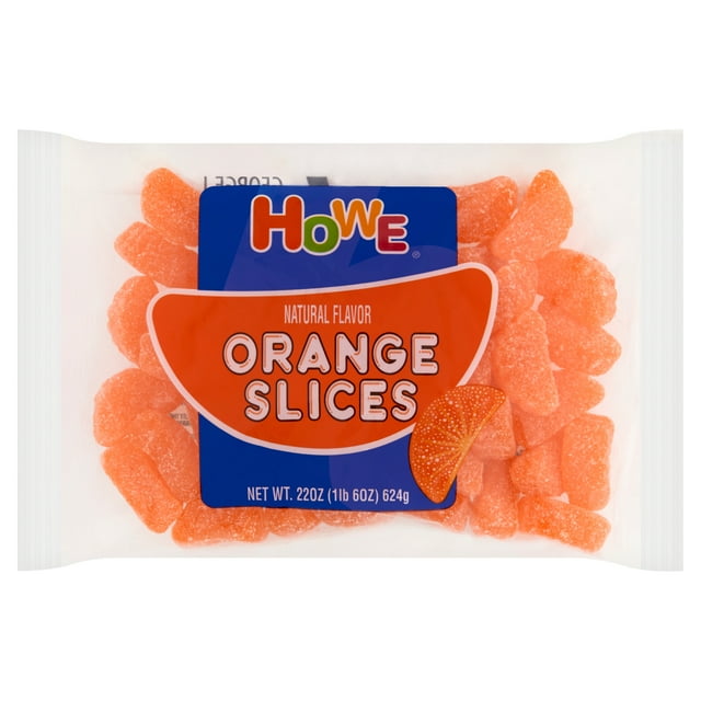 Howe Sweet Fruit Flavored Orange Slices Chewy Candy, 22 oz Bag ...