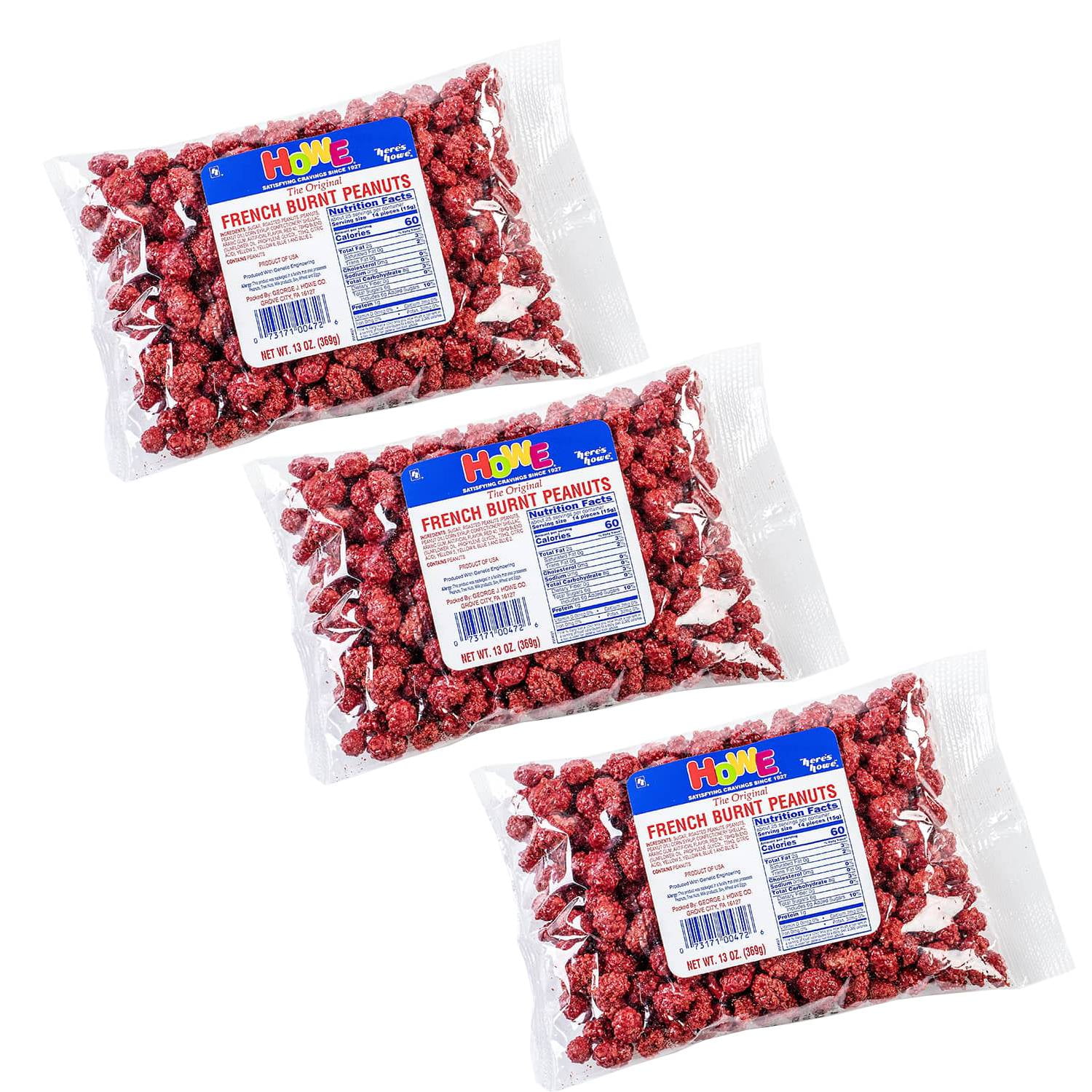 Howe Original French Burnt Peanuts Crunchy Candy Coated 3 Bags ...