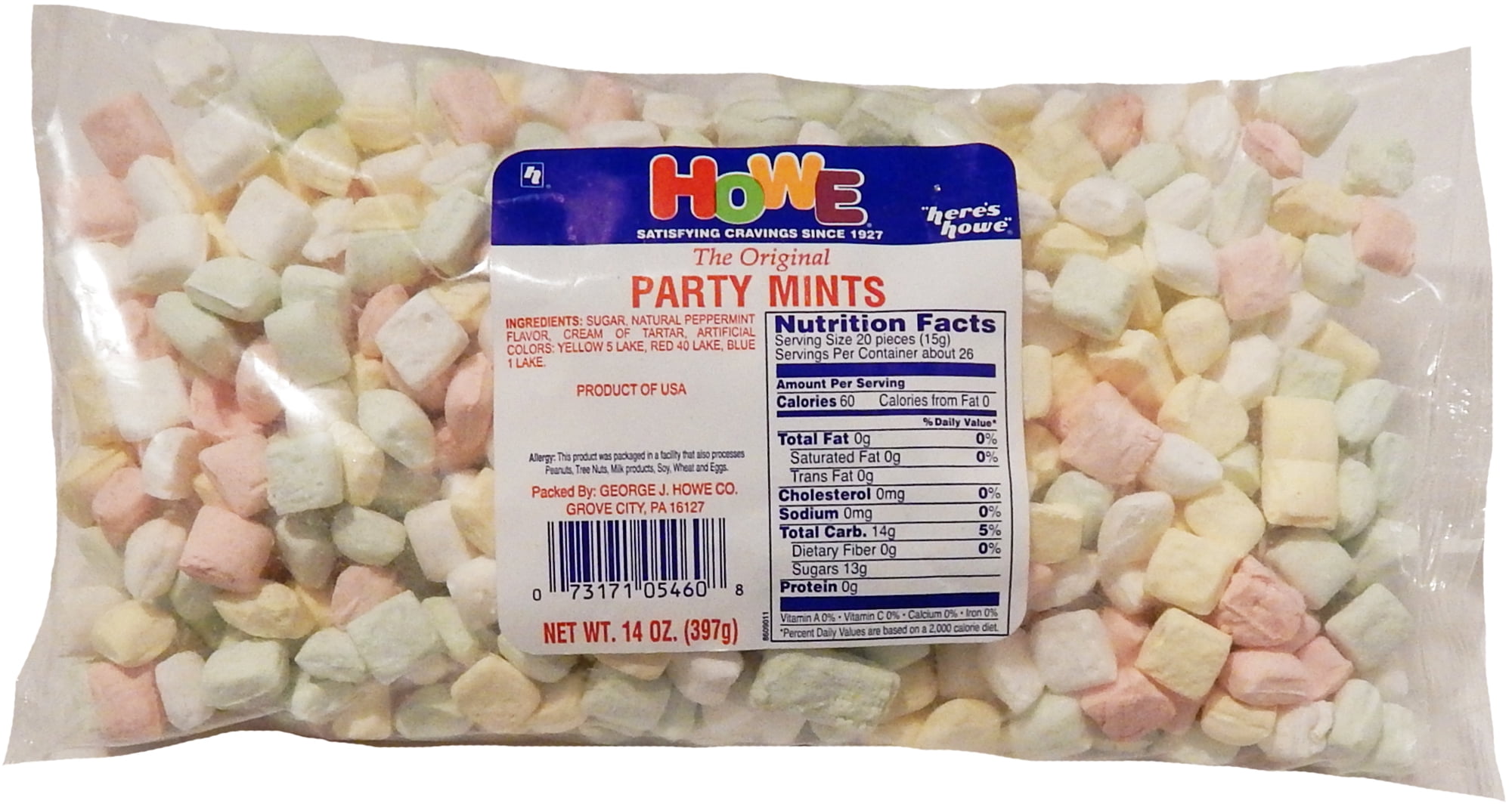 Howe Party Mints, Mint Candy 14 oz Bag - Walmart.com