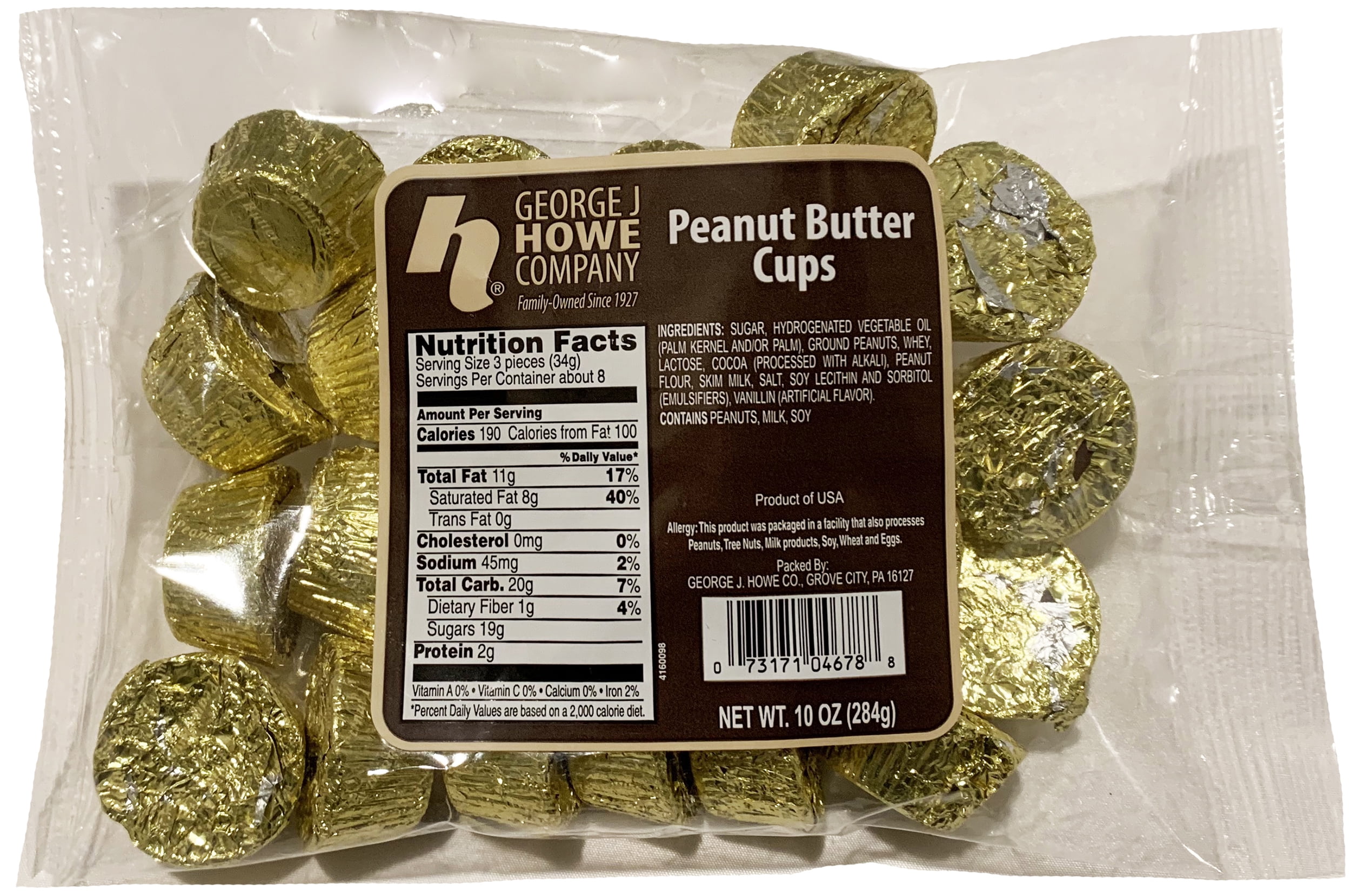 Howe Peanut Butter Cup Chocolate Candy, 10 oz, Bag - Walmart.com
