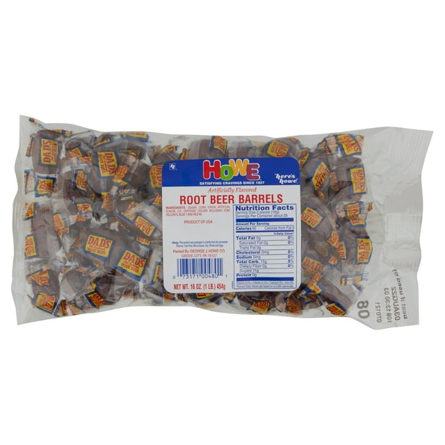 Howe Root Beer Barrels Hard Candy, 16 oz, Bag - Walmart.com