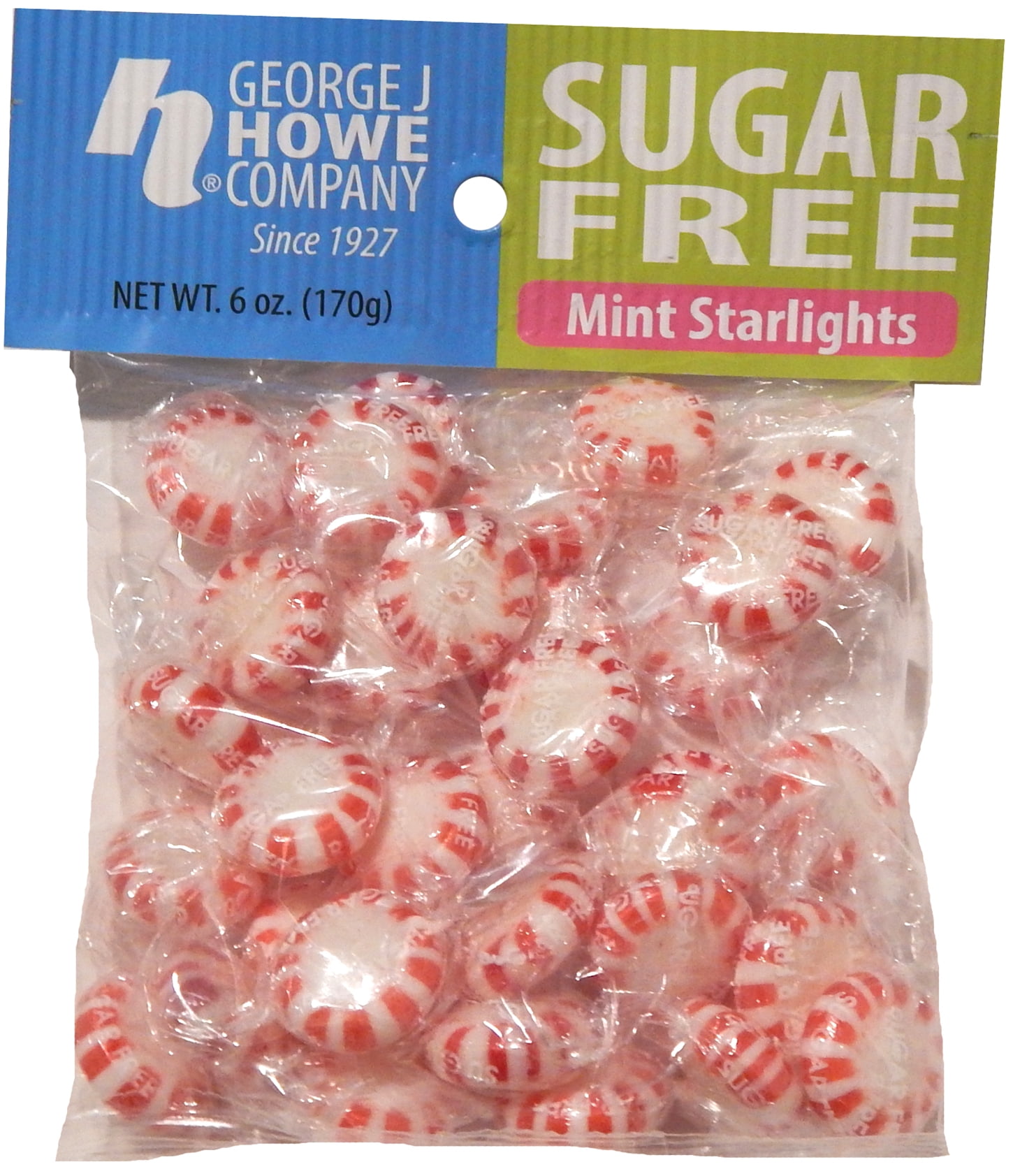 Howe Sugar Free Mint Starlights, Mint Candy 6 oz Bag - Walmart.com