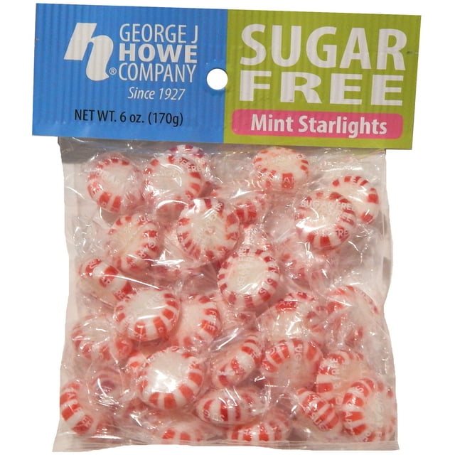 Howe Sugar Free Mint Starlights, Mint Candy 6 oz Bag - Walmart.com