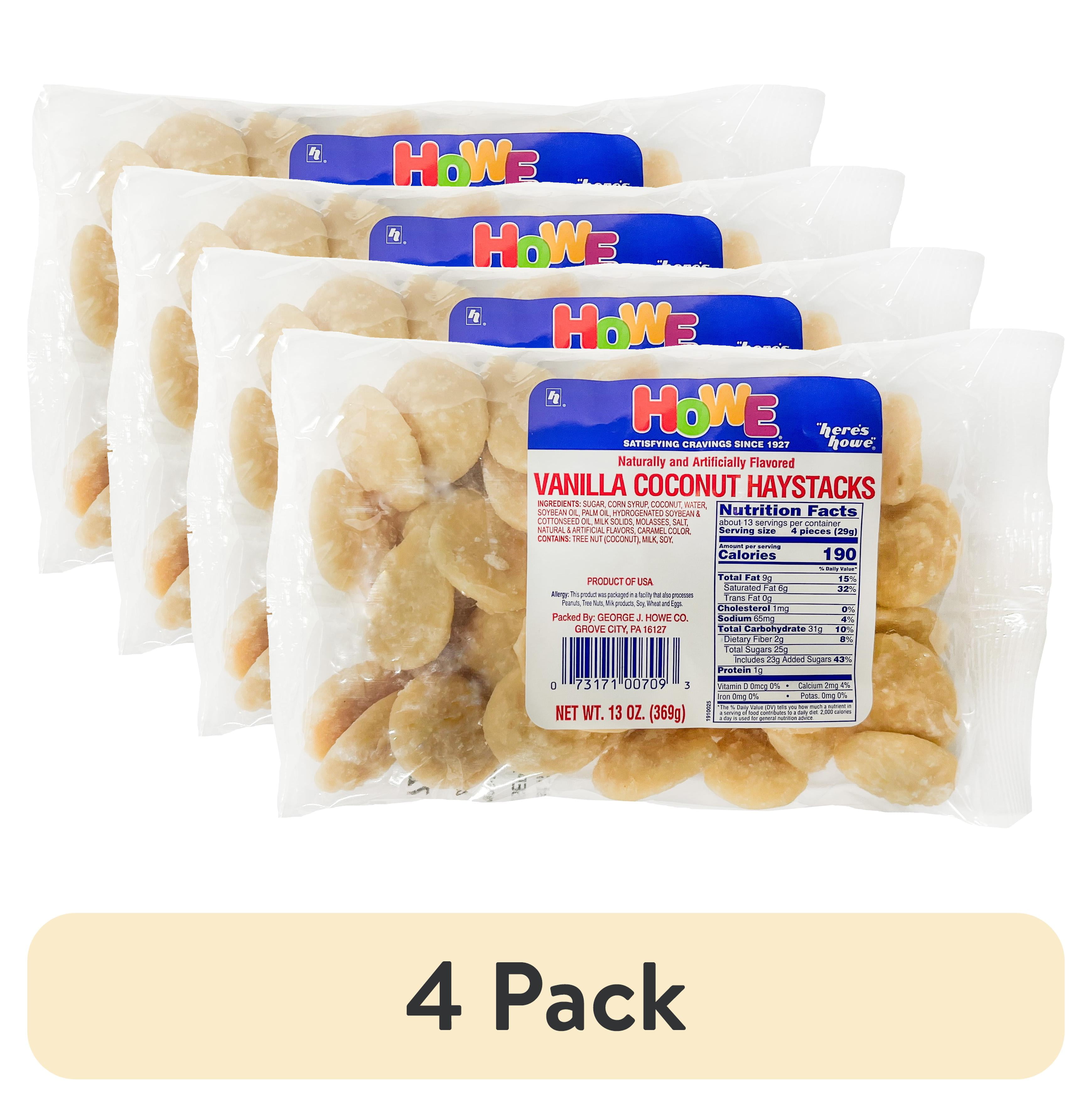 (4 pack) Howe Vanilla Coconut Haystacks Chewy Candy, 13 oz, Bag ...