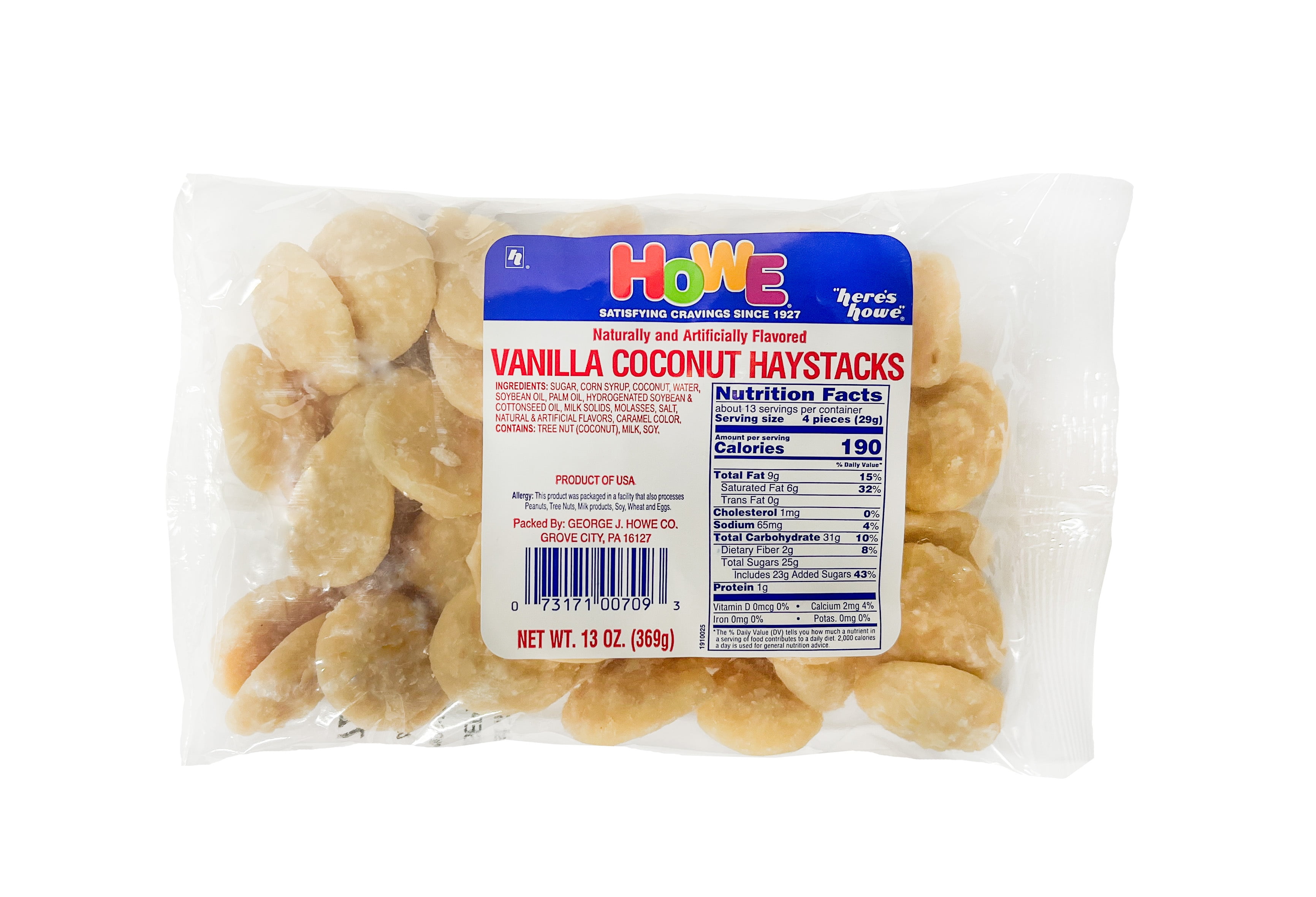 Howe Vanilla Coconut Haystacks Chewy Candy, 13 oz, Bag - Walmart.com