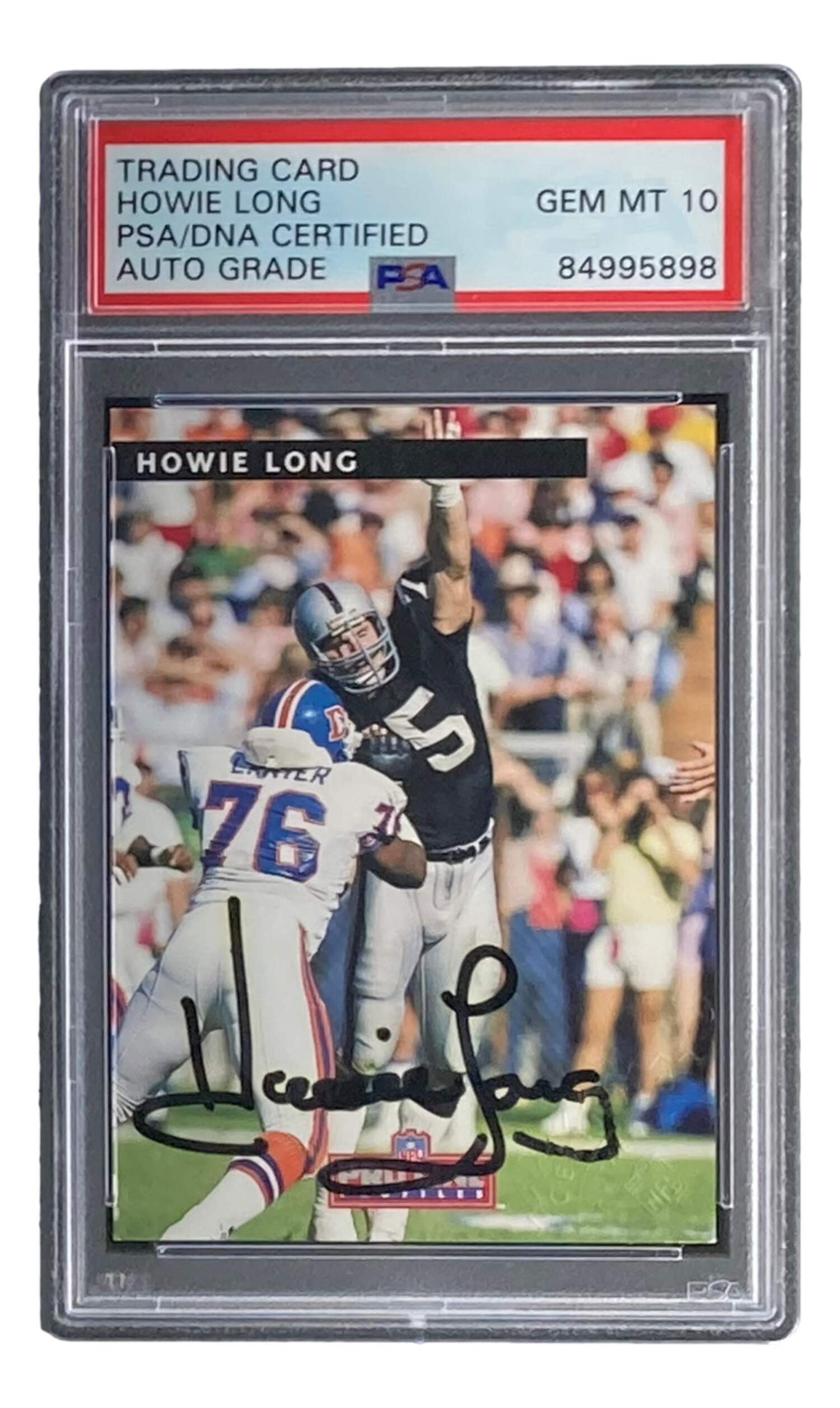 Howie Long Signed Raiders 1992 Pro Line Profiles Trading Card PSA/DNA Gem MT 10 - Walmart.com