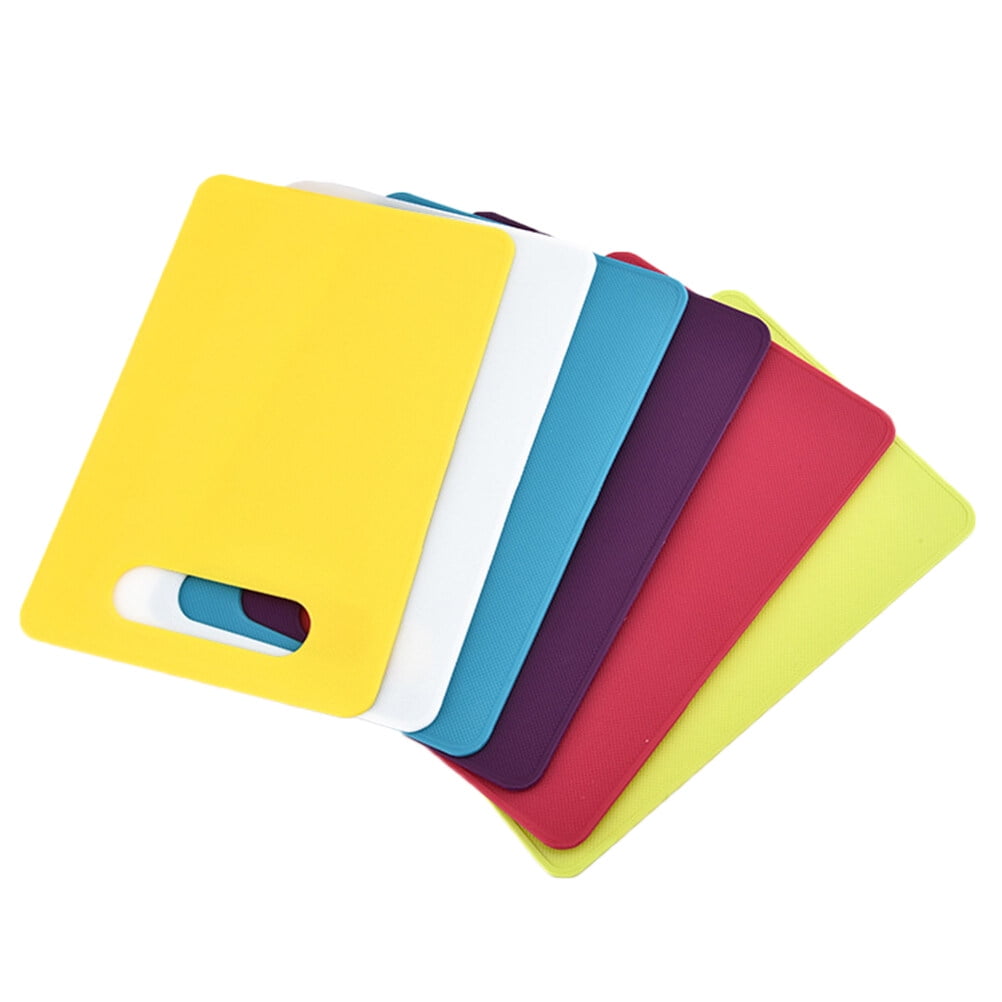 FRCOLOR 6PCS Flexible Plastic Mini Cutting Boards Candy Color Non slip ...