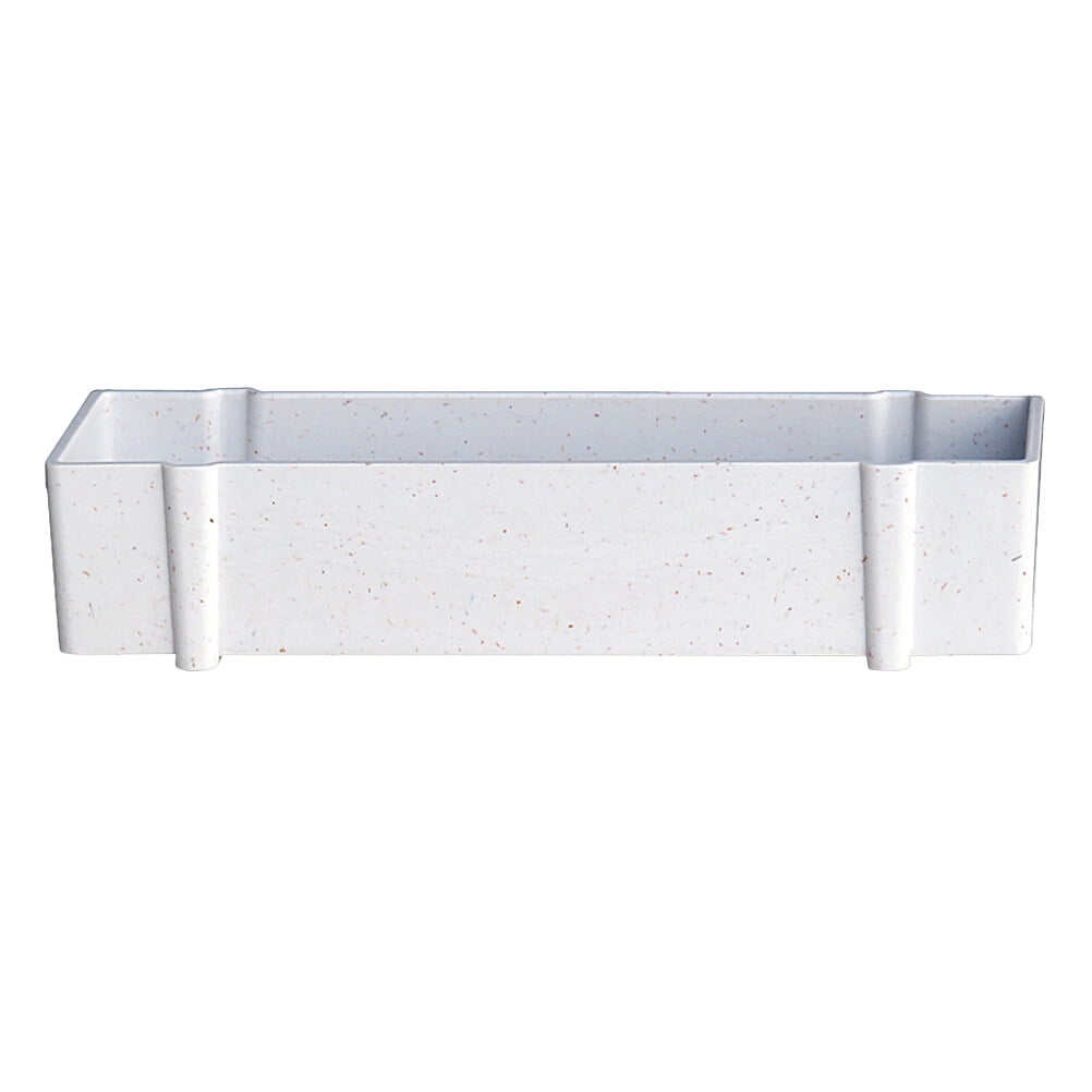 Howish Flower Pot Succulent Flower Pot Rectangular Planter (White)(8.66 ...