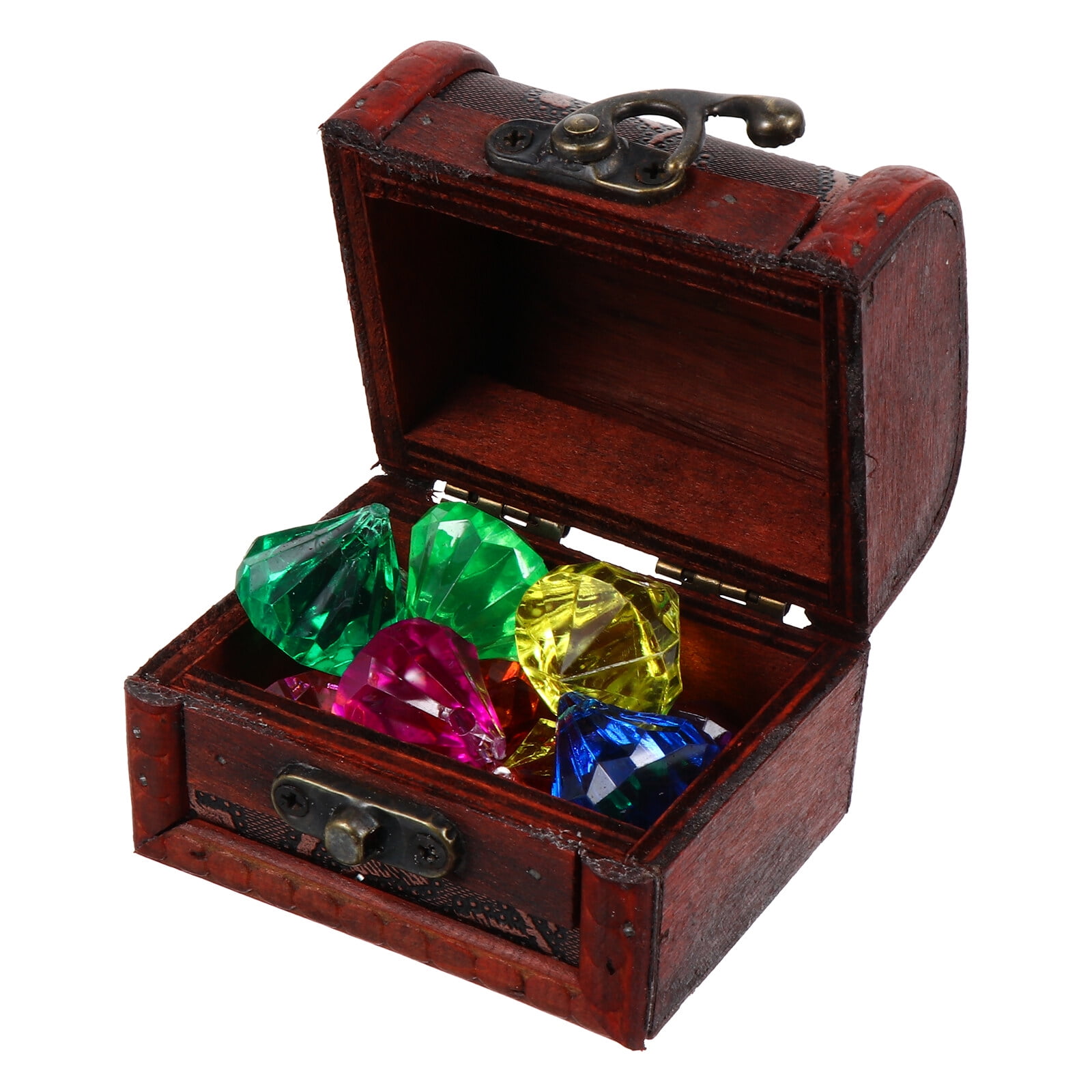 Howish Jewelry Playset Acrylic Pirate Treasure Chest Toy Box with Lock ...