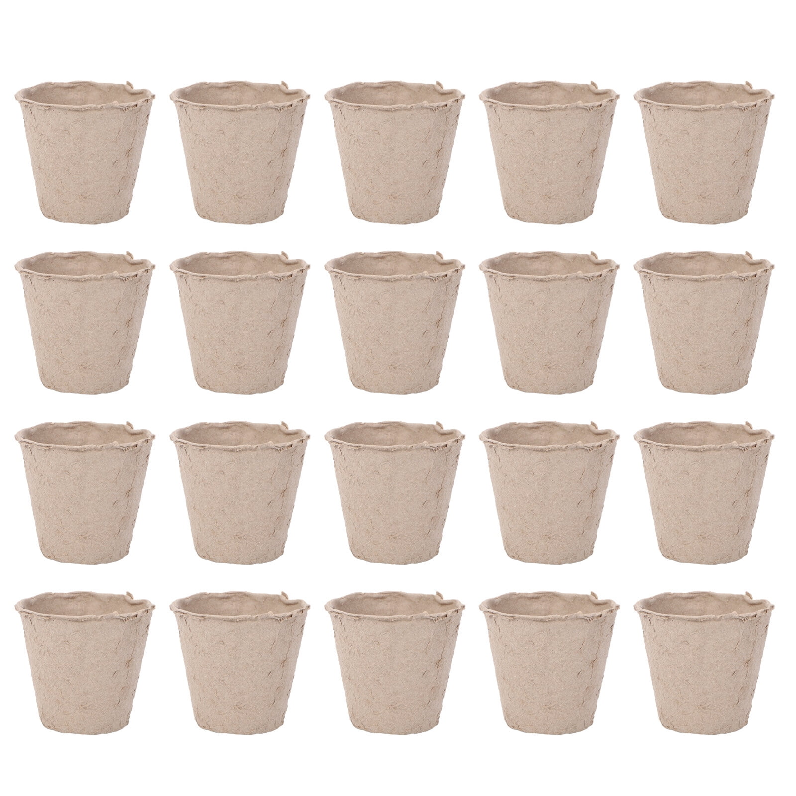 Howish Pulp Cup 40pcs Peat Pots Round Paper Pulp Starter Pots 8x8CM(3. ...