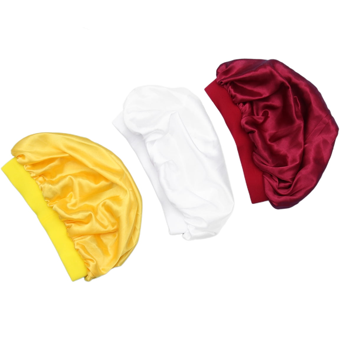 Howish Round Cap 3 Kids Satin Bonnets for Natural Hair, Color 1(9.06"X7 ...